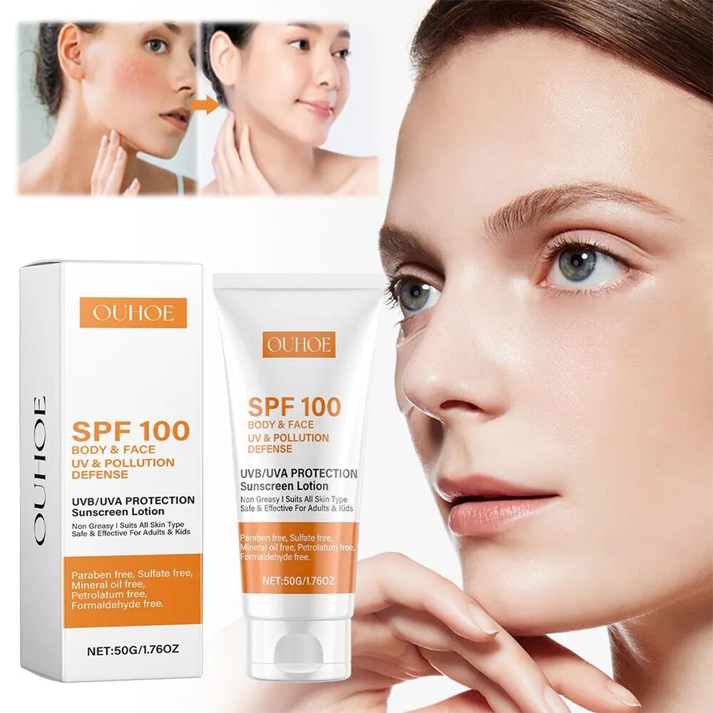 Солнцезащитный крем SPF 100 с защитой от UVA и UVB для лица и тела