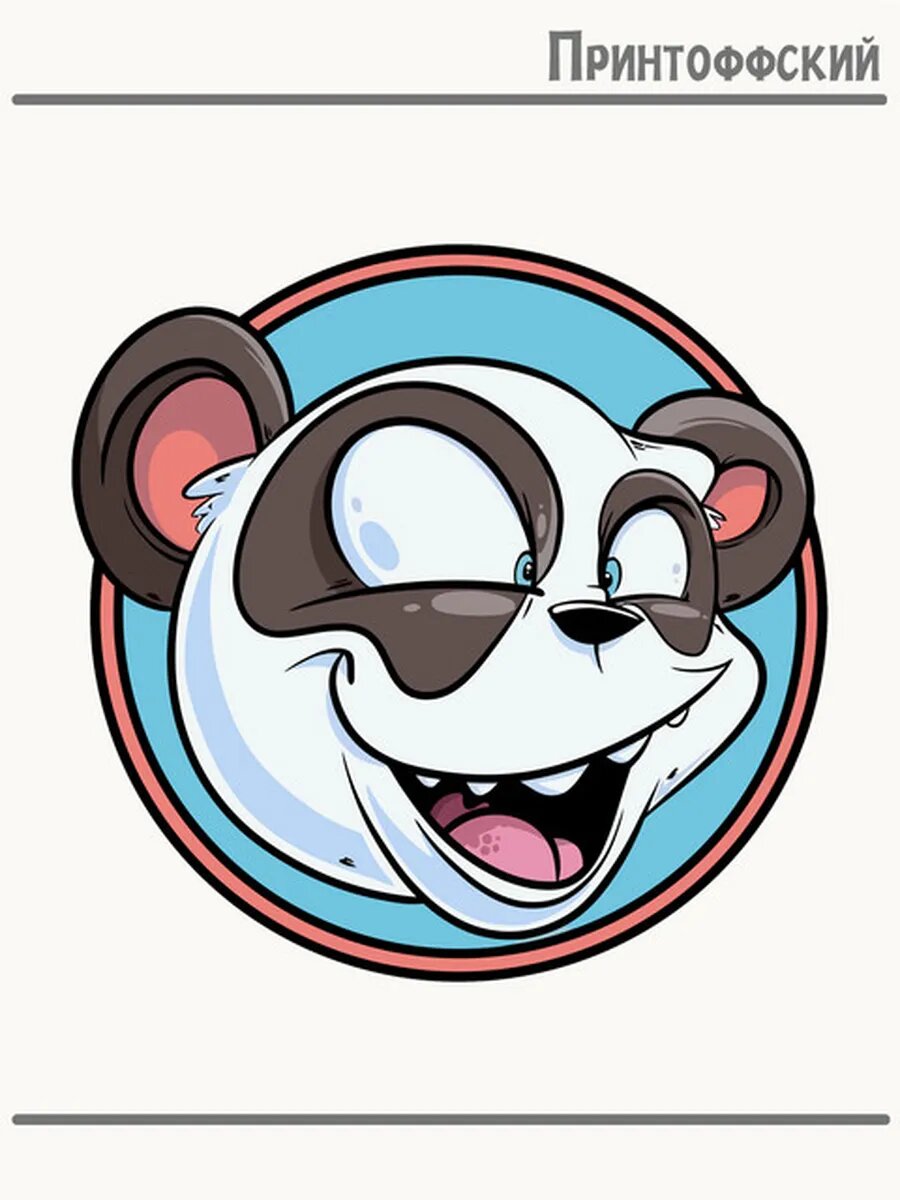 Термонаклейка для одежды и аксессуаров DTF-печать стикер панда