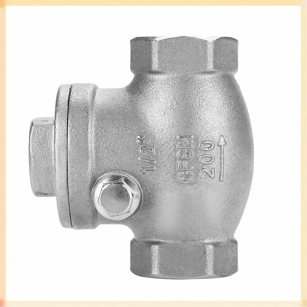 Обратный клапан 1/2 дюйма, из нержавеющей стали, герметичный и долговечный, для систем водоснабжения и пара