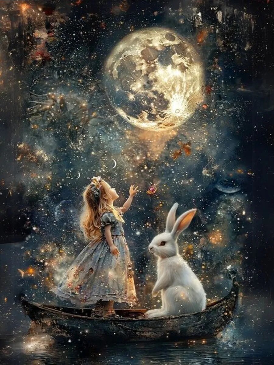 Картина по номерам на холсте Алиса в стране чудес 40*50 см