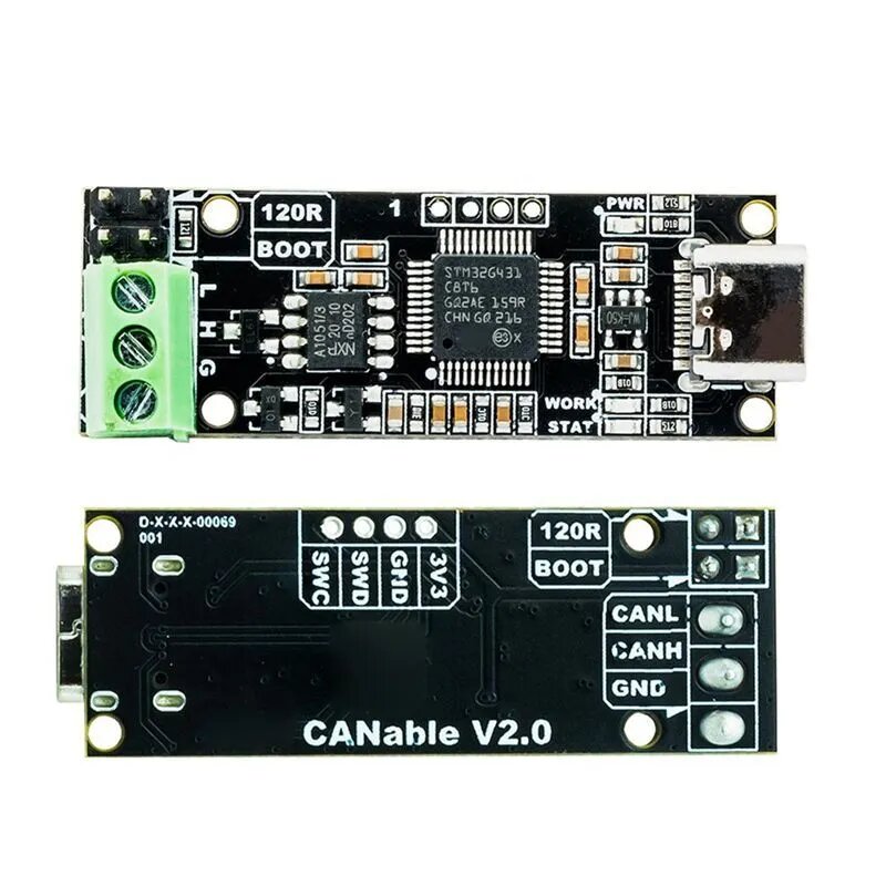T6(J M X W) Приемопередатчик CANbus CANable V2.0 Адаптер анализатора протоколов USB-PCAN Последовательный контроллер CAN2.0