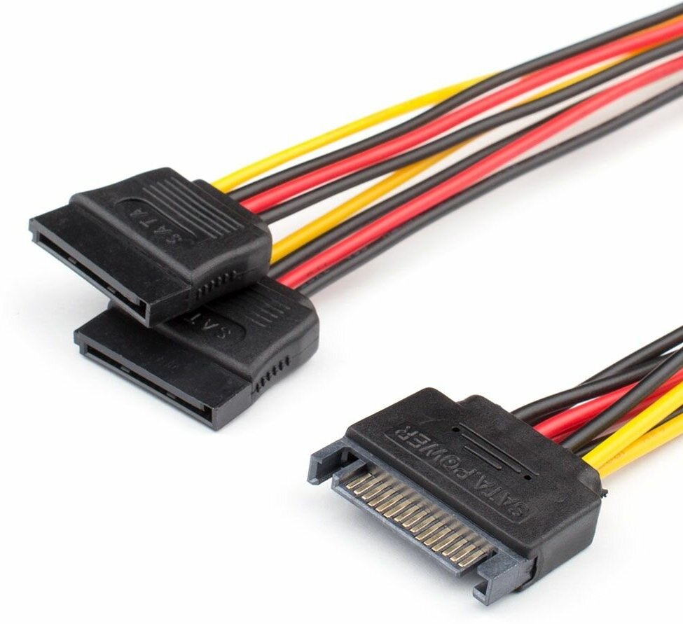Кабель Atcom Sata power <=> 2 x Sata power 0.2 м (медный) AT4366
