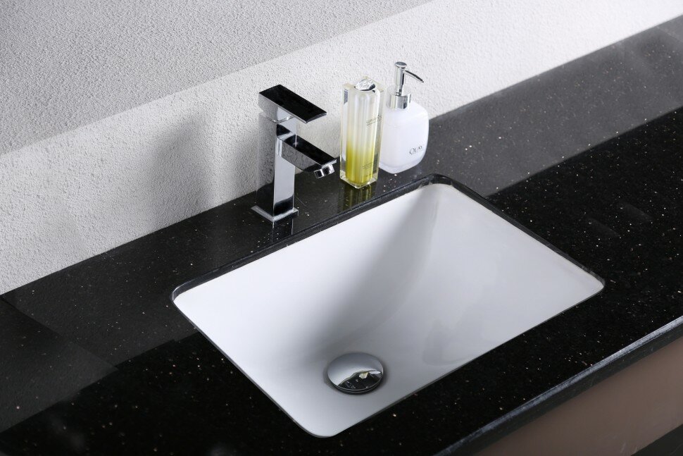 Раковина GID-ceramic YJ831, встраиваемая снизу, белая, 46 x 33 x 19 см