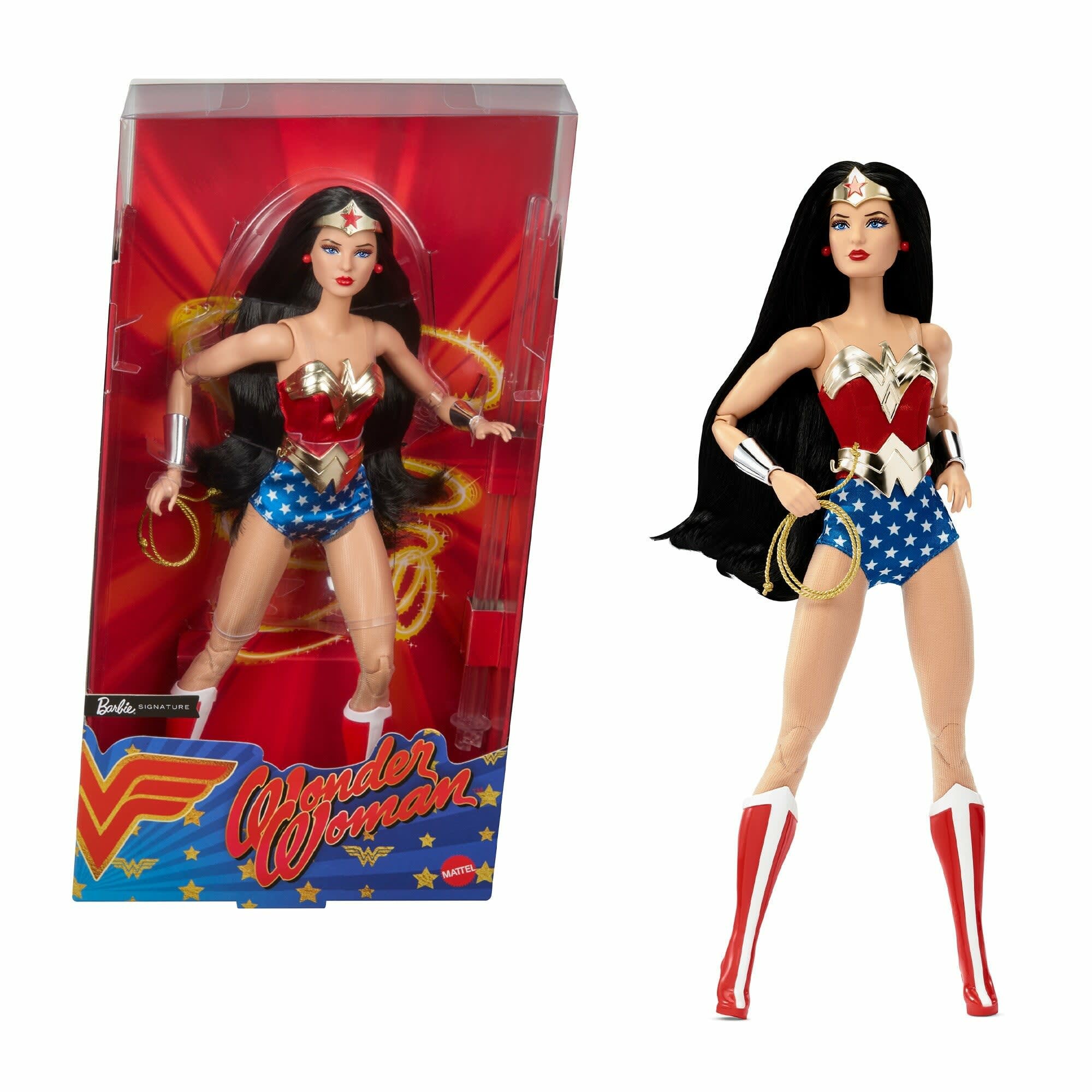 Кукла Mattel Barbie SIGNATURE DC Comics Wonder Woman - Коллекционная кукла Барби Чудо-женщина - Барби JBJ36