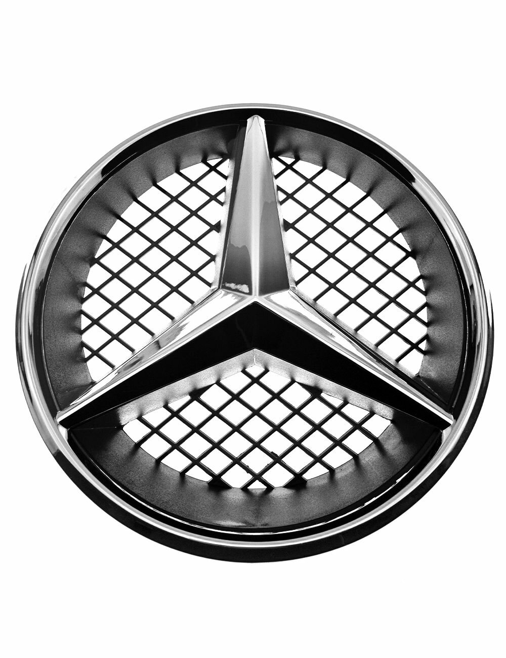 Эмблема радиаторной решетки Mercedes-Benz пластик хром — подходит для C W204, E C207, CL C216, GLK X204 и Vito W447