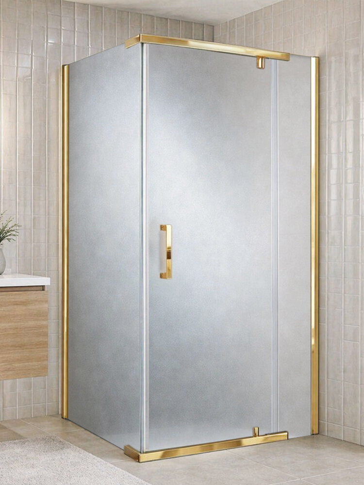 Душевой уголок Royal Bath RB 100х90х200 стекло матовое 6мм профиль золото полированный