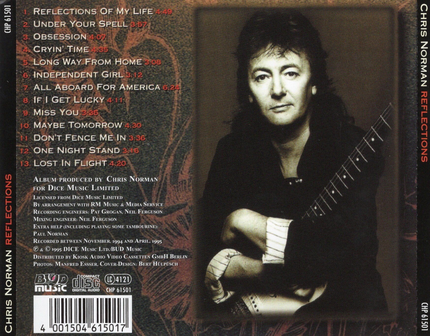 Chris Norman - Reflections, 1995, 12-page, CD-Аудио — фото 1