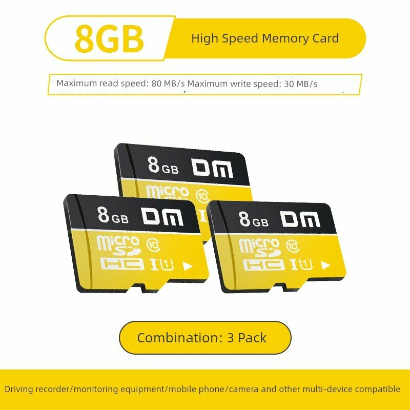 8GB Micro SD память для автомобильной камеры DM C10 - 3 шт. набор совместимый с системами записи в авто