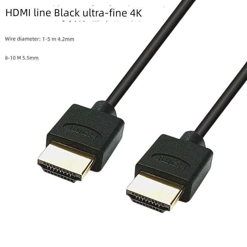 Ультра-тонкий HDMI 2.0 кабель черный 2 метра для ТВ-бокса передача высококачественного видео