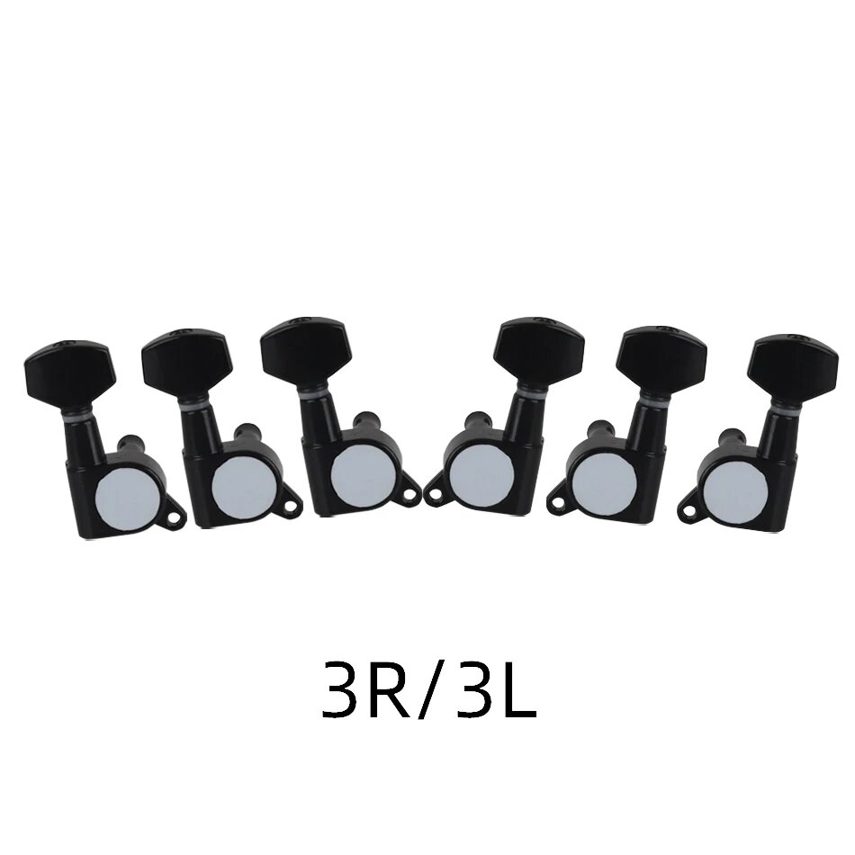 Колки для гитары черные 3R/3L, 6 шт.