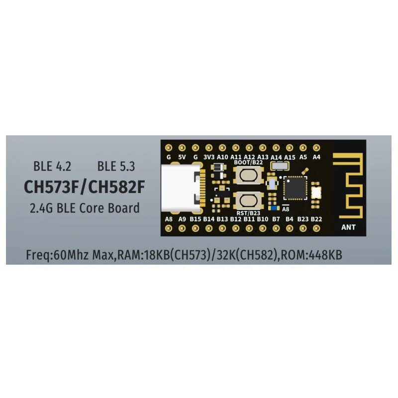Bluetooth-модуль Huaxingfu CH573F CH582F BLE 4.2/5.3 1Pcs, CH582F