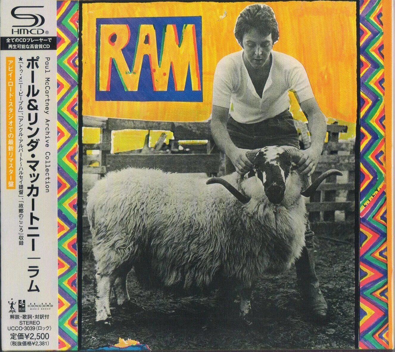 Paul McCartney-Ram (1971) [Mini-LP] [Limited Edition] < 2012 Universal SHM-CD Japan (Компакт-диск 1шт) beatles