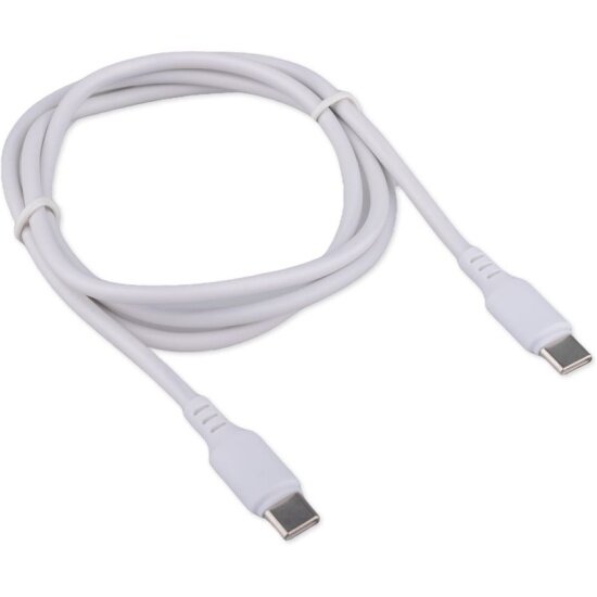 Кабель Cablexpert USB2.0 CC-USB2-CMCM-100-1M-W, Type-C/Type-C, 5A, 100Вт, PD/QC3.0, медь, 1м, белый,