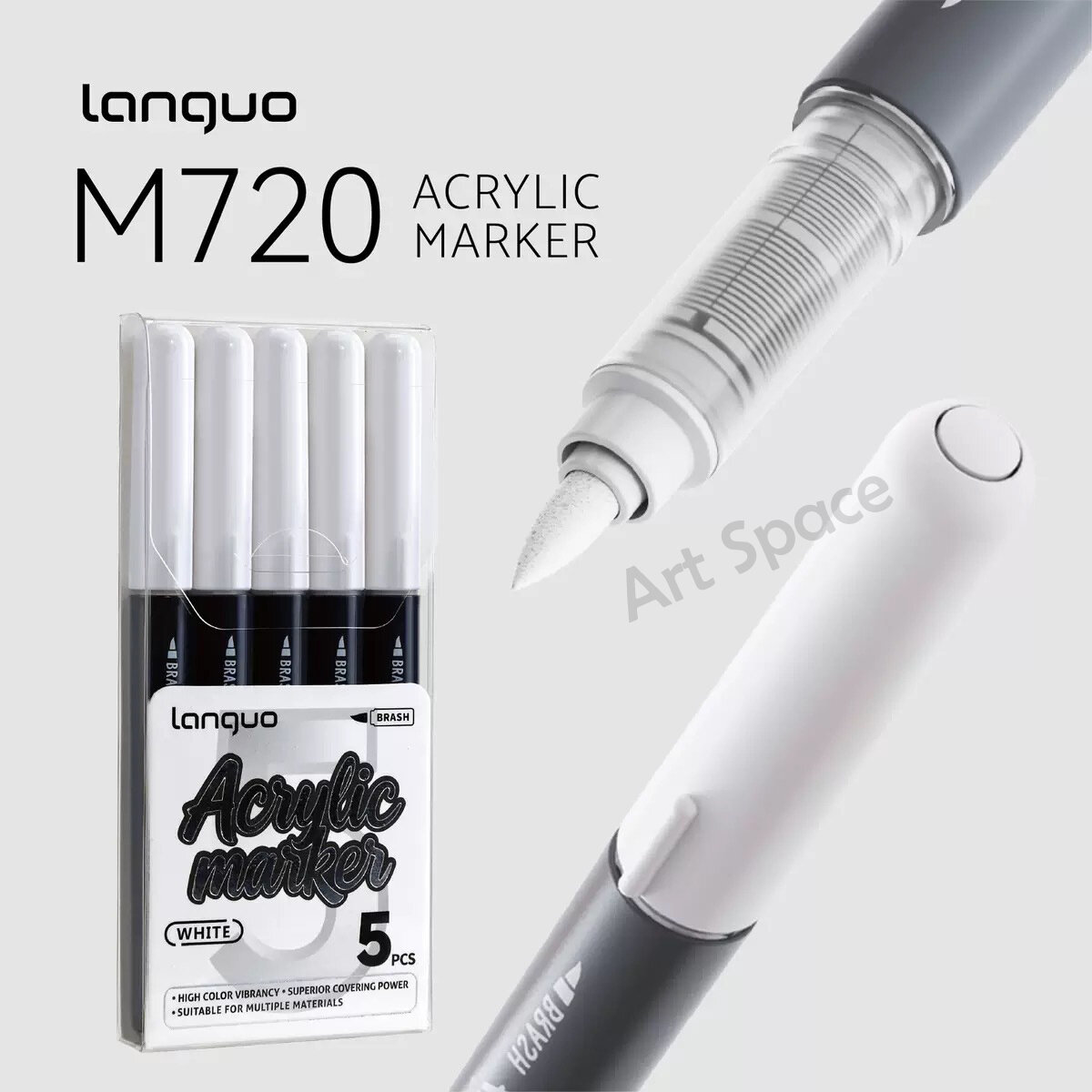 LANGUO Акриловые маркеры, черный, белый, золотой, серебряный