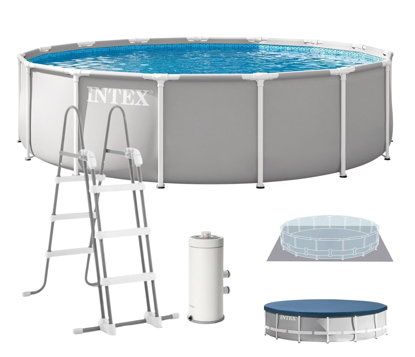 Каркасный бассейн Intex 26724 Prism Frame 457х107 см (полный комплект)