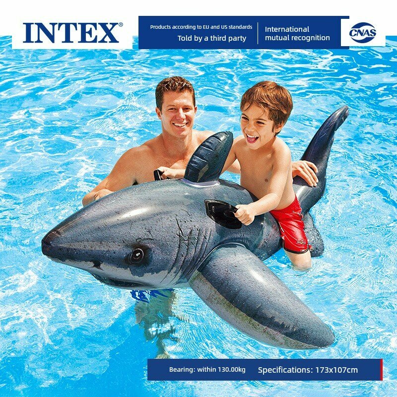 Intex Kidsren's and Adults' Water Ride-On Animal-Shaped Swimming Ring Inflatable Toy Large Floating Bed Float