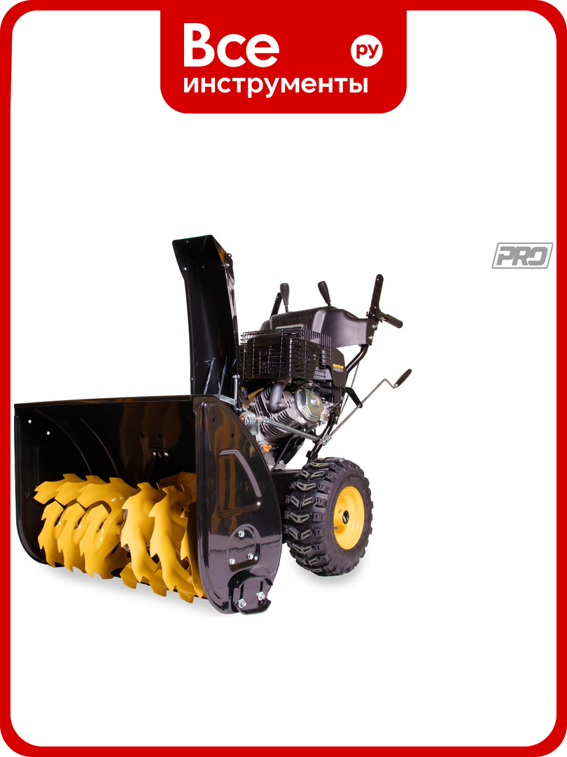 Бензиновый снегоуборщик CHAMPION ST1376E с двигателем Champion G390HE OHV, двухступенчатой системой шнеков, наличием