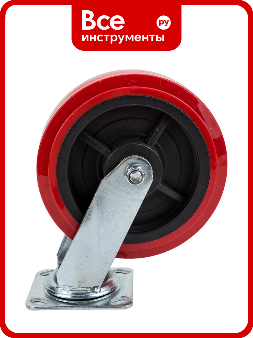 Колесо, PVC, большегрузное поворотное (200 мм; полиуретан; нейлон; PVC SCpn80) MFK-TORG 62023200, 500 кг, большим