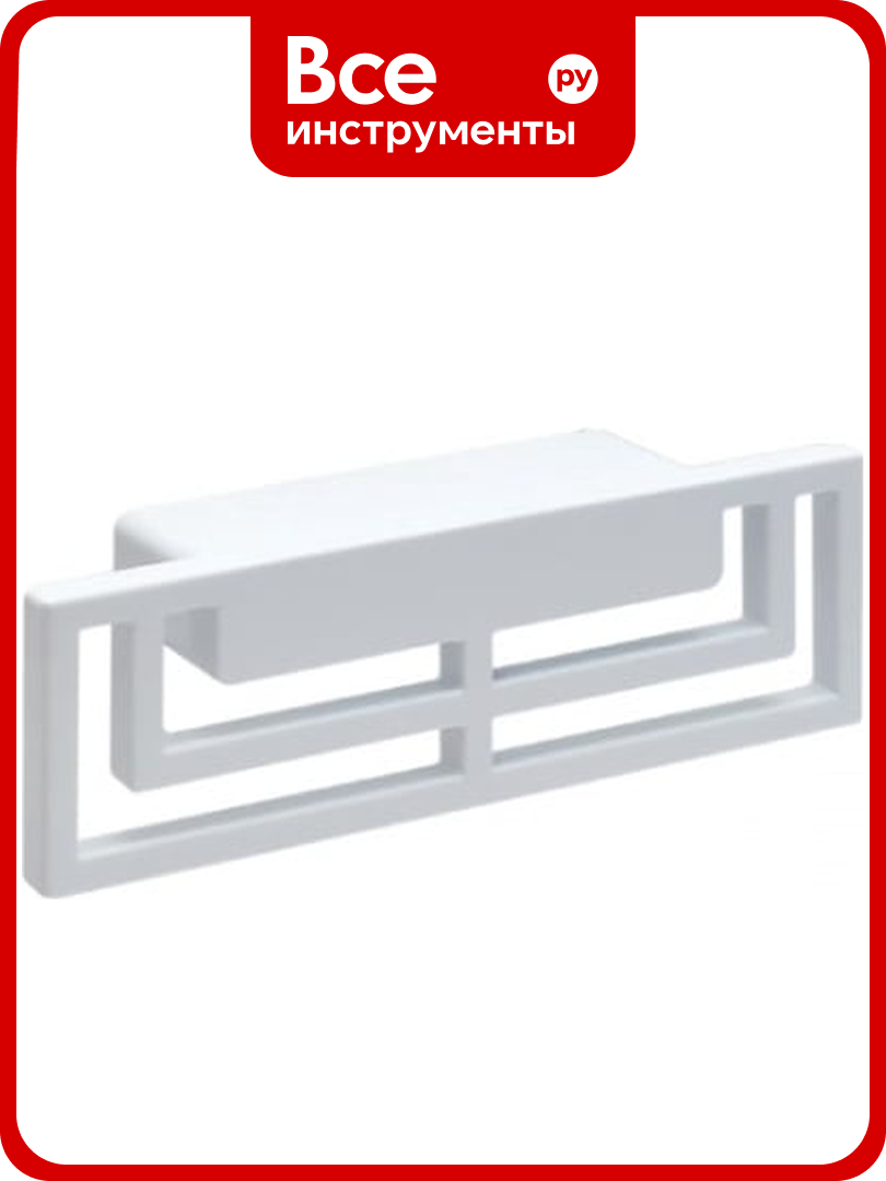 Ручка-скоба MAKMART 32 мм, отделка белый матовый M2942A.32. WHITE, стиль, накладной монтаж для ящиков и контейнеров
