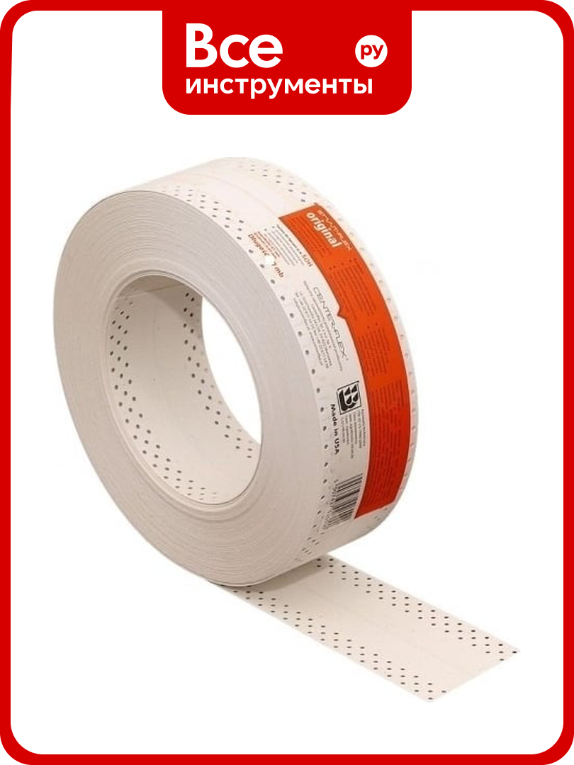 Углоформирующая армирующая композитная лента Strait-Flex Original, 30 м, в рулоне 6090, обработки стыков