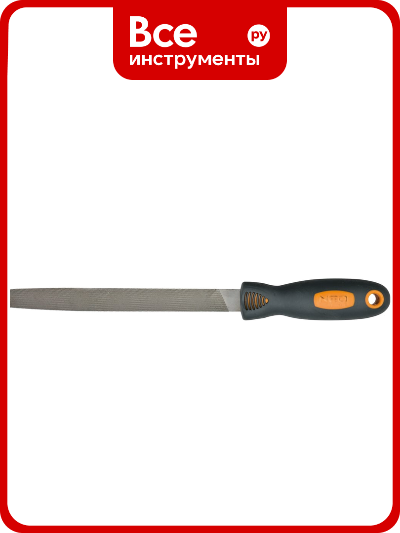 Плоский напильник по металлу NEO Tools 200x2 мм 37-022
