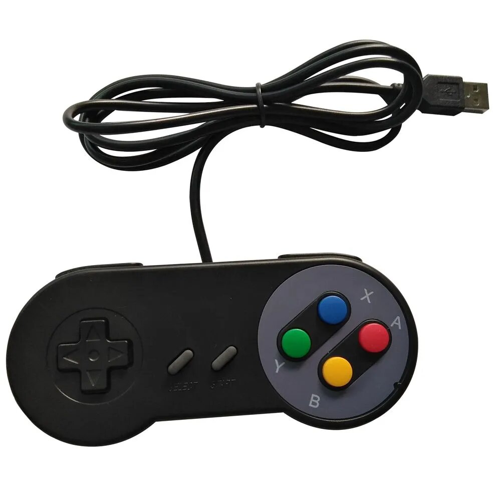 Геймпад (Raspberry Pi, RetroPi, SEGA), Проводной, черный - 1шт
