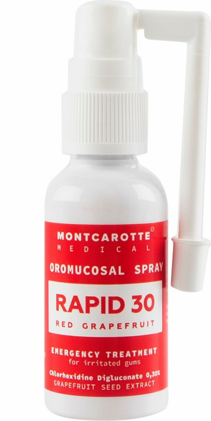 MontCarotte Стоматологический спрей для полости рта Рапид 30 Oromucosal Spray Rapid 30 Red Grapefruit 100ml
