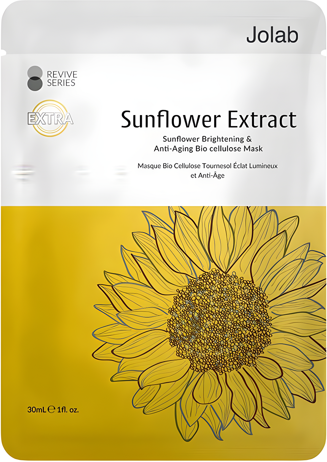 Timeless Truth Mask Маска, придающая сияние с экстрактом подсолнуха Jolab Sunflower Brightening & Anti-Aging Bio Cellulose Mask 40ml