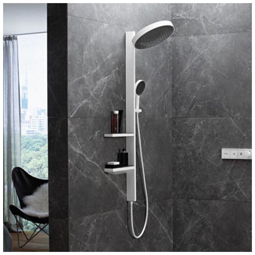 Душевая система Hansgrohe "Croma" 26842700, встраиваемая, белая, матовая, 1 режим
