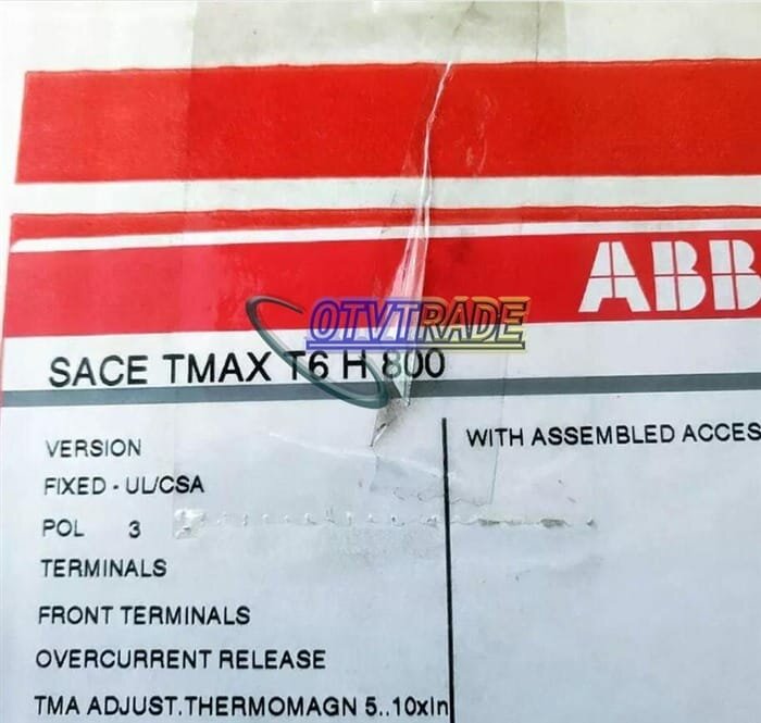 Модуль ABB Breaker SACE TMAX T6 H 800 T6H800 3P 800A