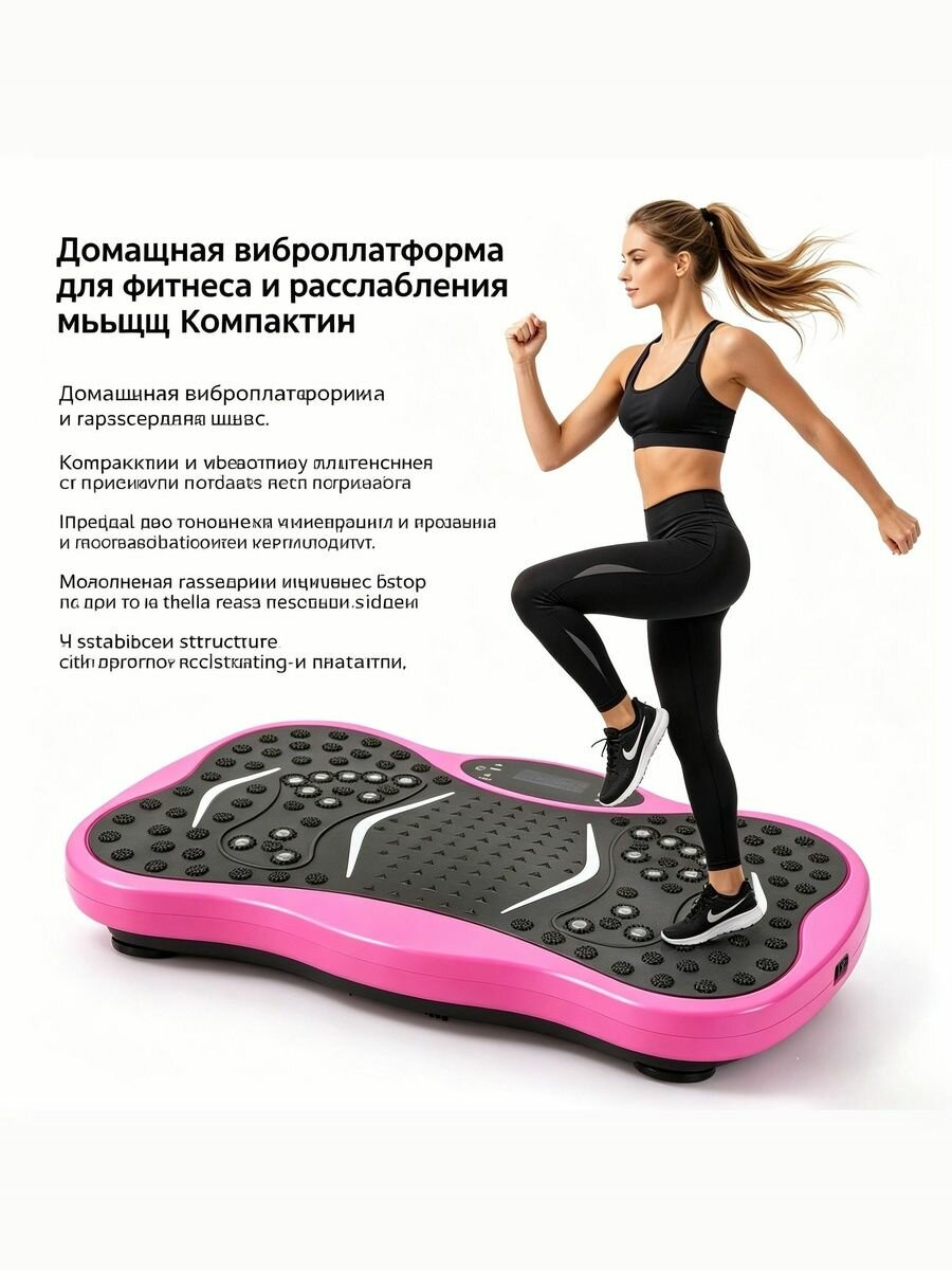 Компактная виброплатформа с несколькими режимами для домашнего фитнеса и расслабления мышц