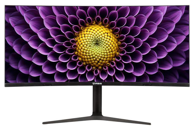 IRBIS NOBLEVIEW 38' LED Monitor Curved 3840x1600, 21:9, IPS, 300 cd/m2, 2000:1, 3ms, HDMI, DP USB-C(65W) USB-Ax2 USB-B 75Hz Tilt Height Swi