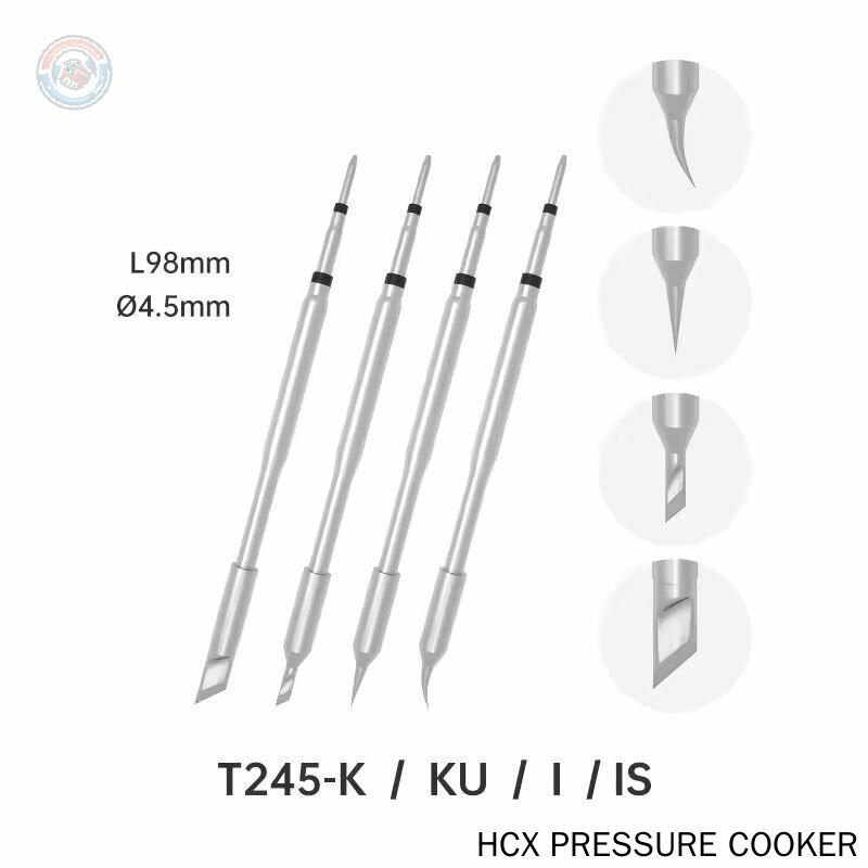 Изогнутые наконечники T245-K / KU / I / IS, 4 шт, L 98мм, Ø 4,5мм, для HCX PRESSURE COOKER