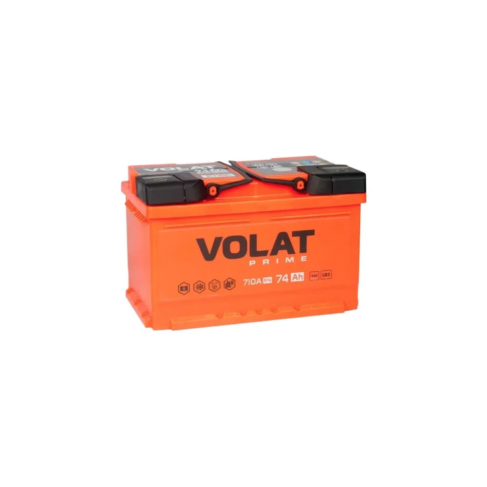Аккумулятор VOLAT Prime VS741, 74 Ач, кальциевый, обслуживаемый, прямая полярность