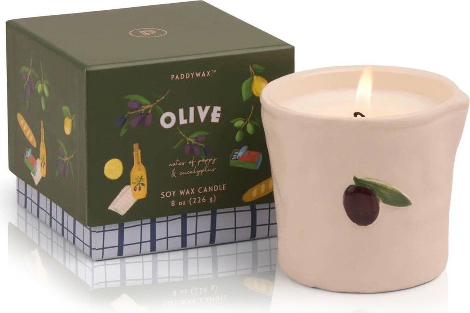 PADDYWAX Средняя свеча в керамической банке Olive 226 г Olive Candle 226 60ml