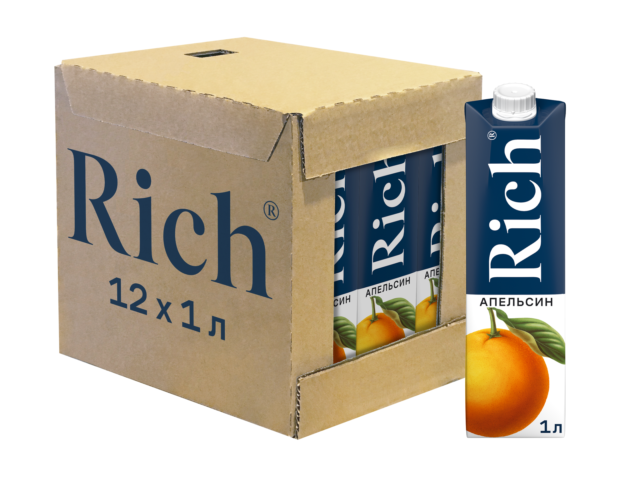 Нектар Rich Апельсин 1л, 12 шт.