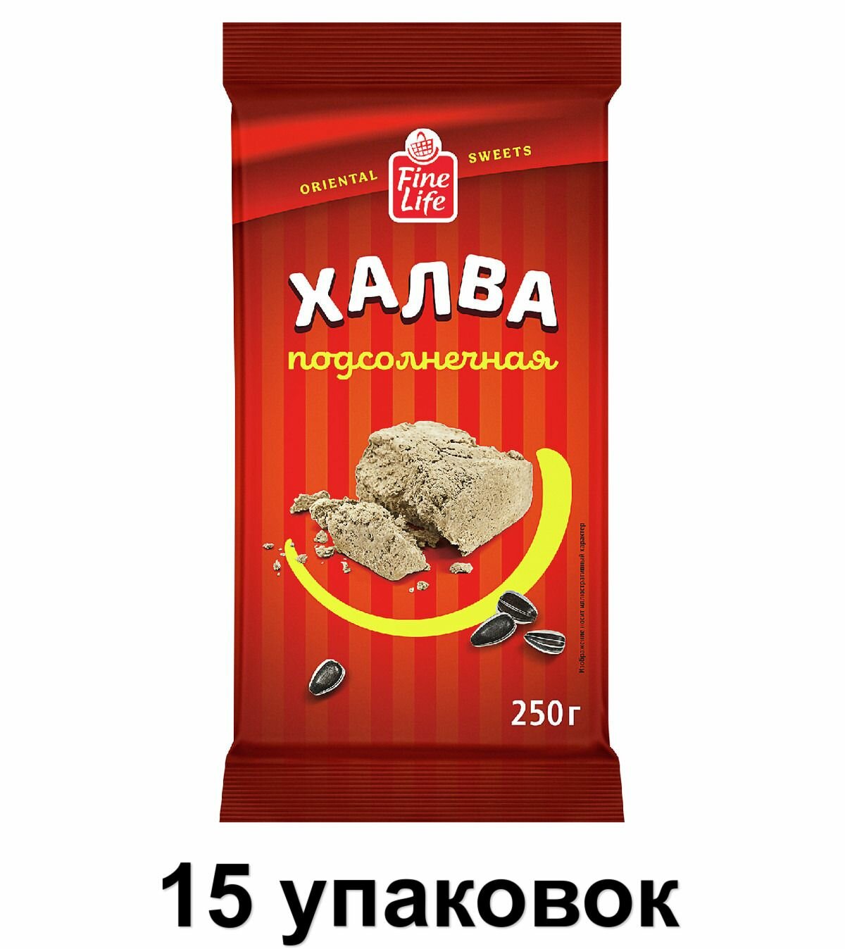 Fine Life Халва подсолнечная, 250 г, 15 шт