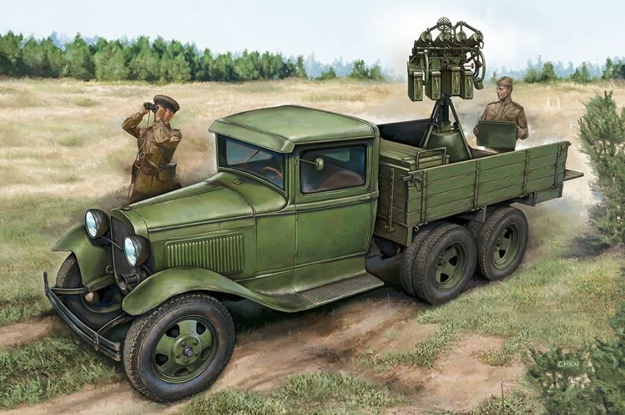 1/35 Советский грузовик серии ААА с пулемётом "Максим"