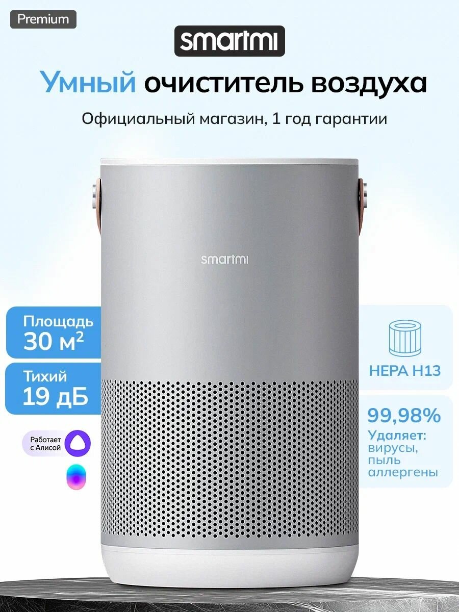 Очиститель воздуха Smartmi Air Purifier P1 ZMKQJHQP12, серый. Товар уцененный