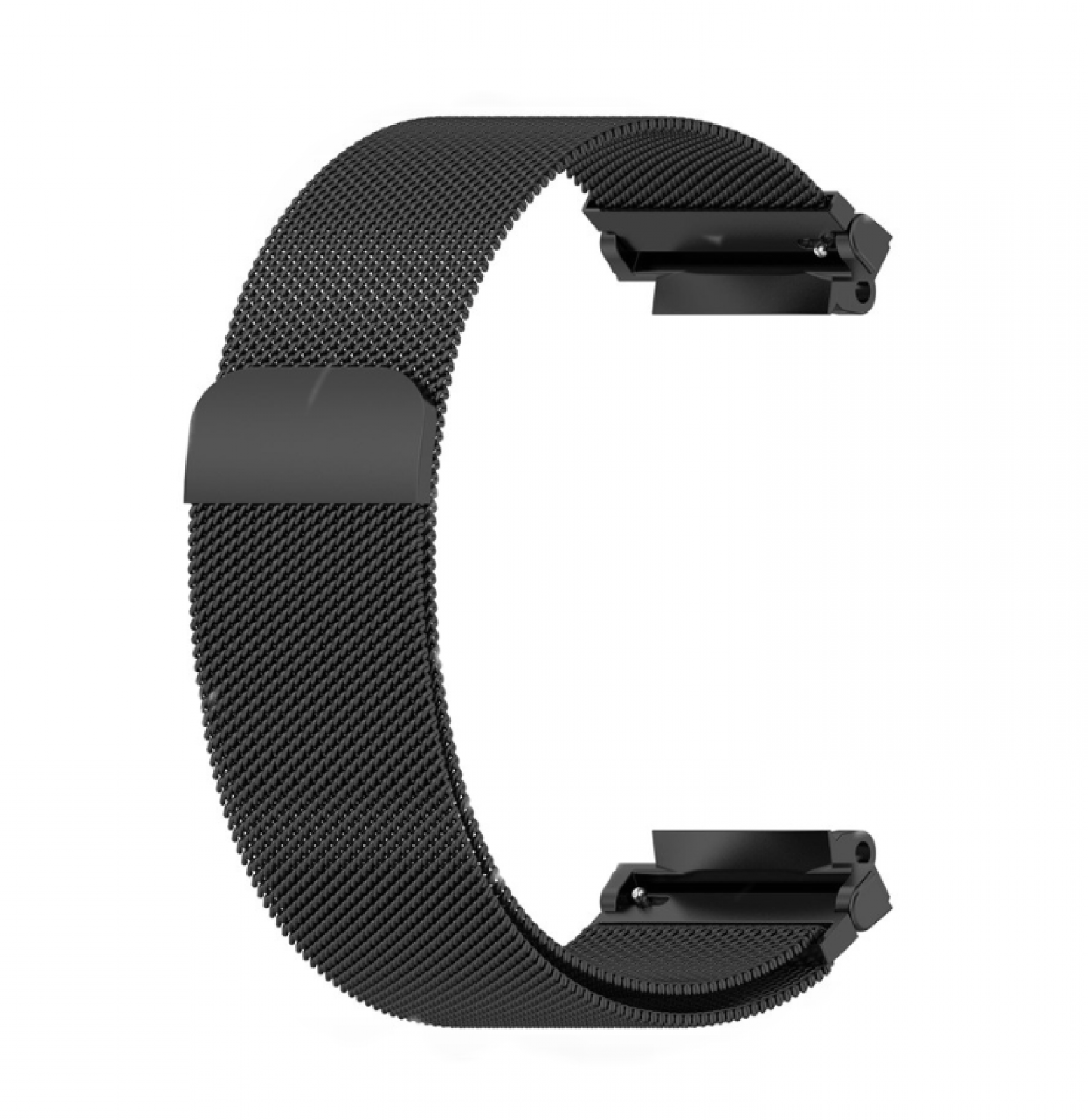 Сменный миланский ремешок-браслет MyPads Milanese для Amazfit T-Rex 2 и T-Rex Ultra, стальной, магнитный замок, черный