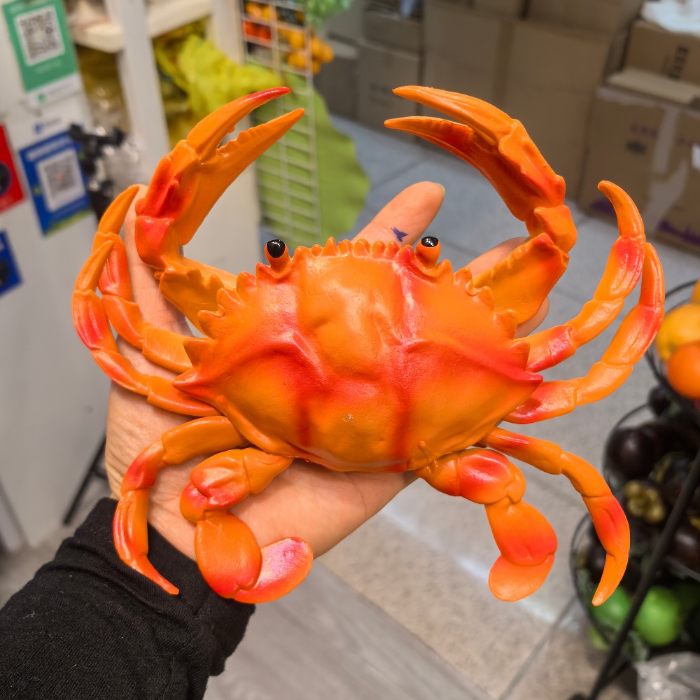 Имитационные модели морских животных из мягкой резины: краб и омар, игрушки для детей и совместных игр родителей с