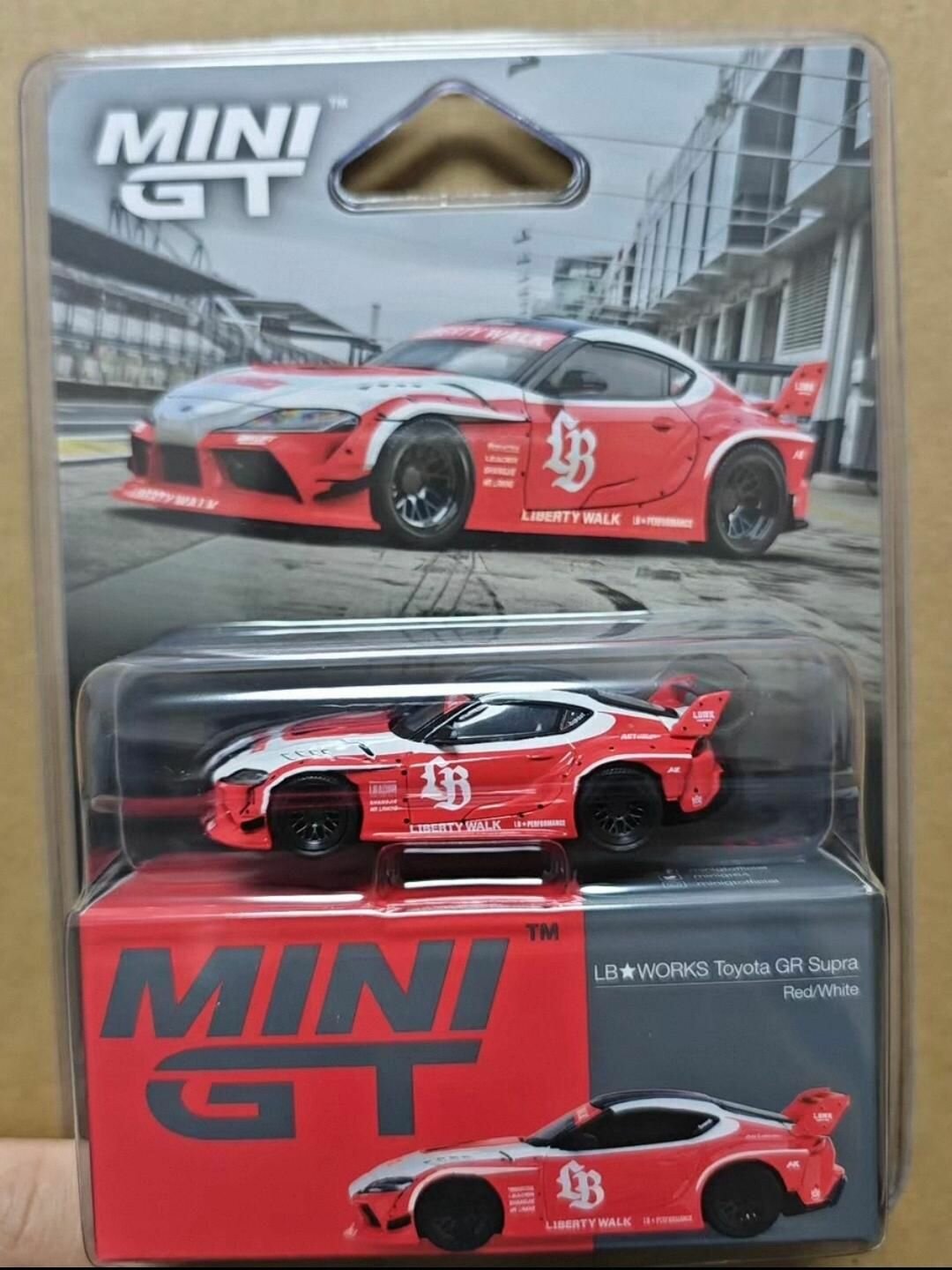Машинка TSM MINIGT 1/64 minigt #1103 Toyota GR Supra LB Red White Die-cast Alloy Car Model Collection Gift