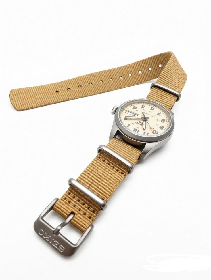 Наручные часы SEIKO, серебристый/бежевый — фото 1