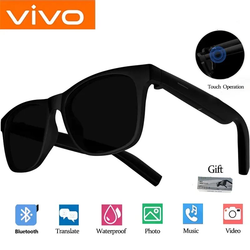 Vivo Умные очки чёрные с Bluetooth, фото и видео