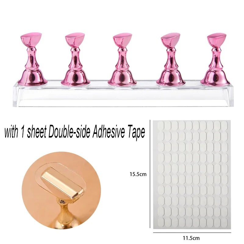 Набор магнитных подставок для практики маникюра, Rose gold set