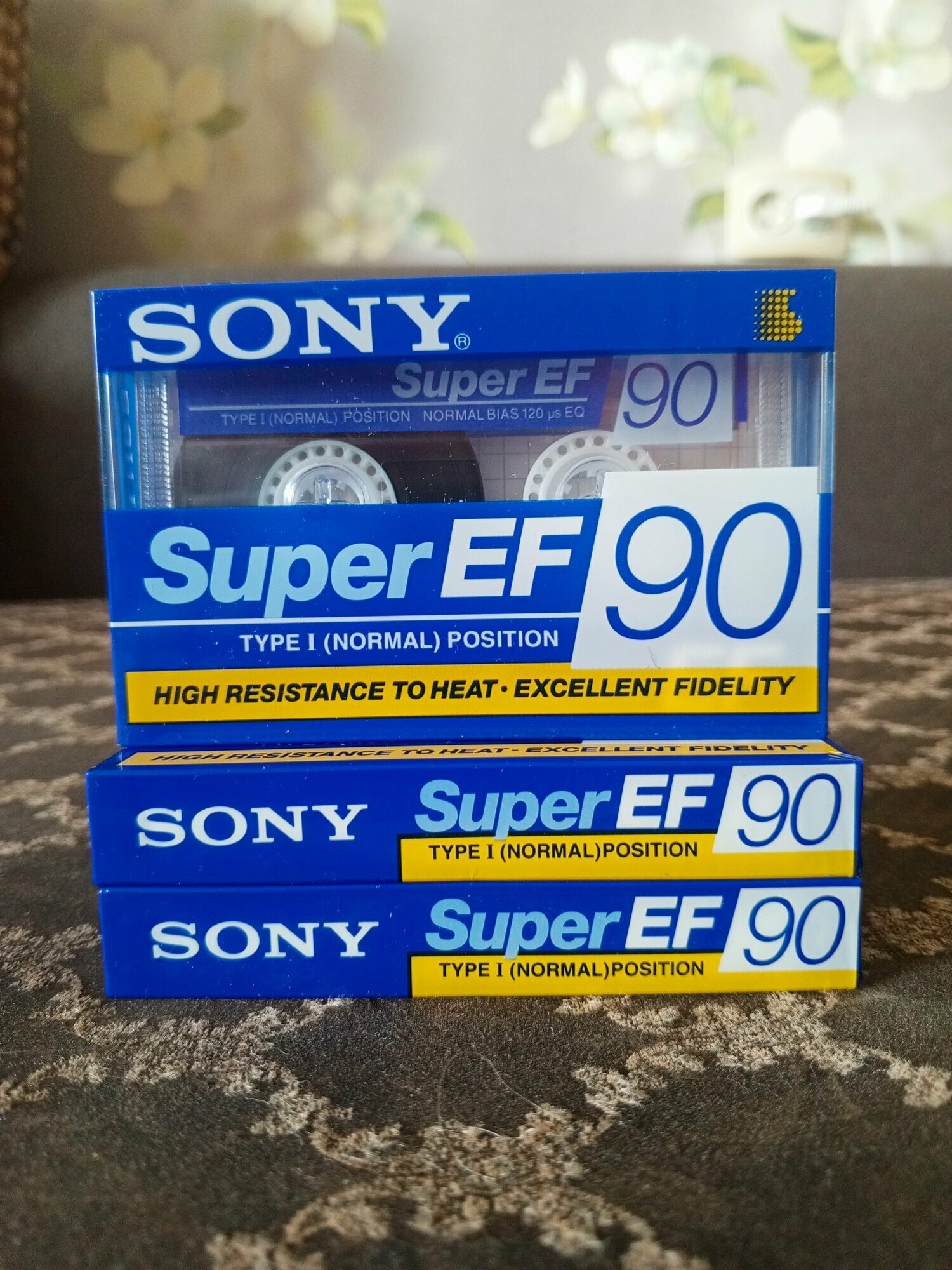Аудиокассета Sony SUPER EF90 1994 г. Европа (Новая, в слюде, в коллекцию, 1 шт)