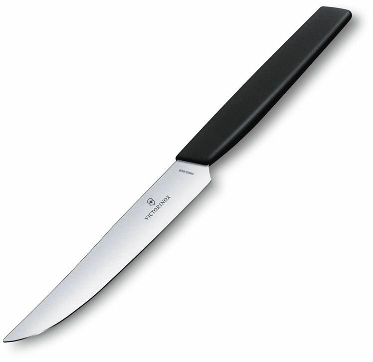 Нож кухонный Victorinox Swiss Modern 6.9003.12 стальной столовый для стейка лезв.120мм прямая заточка черный