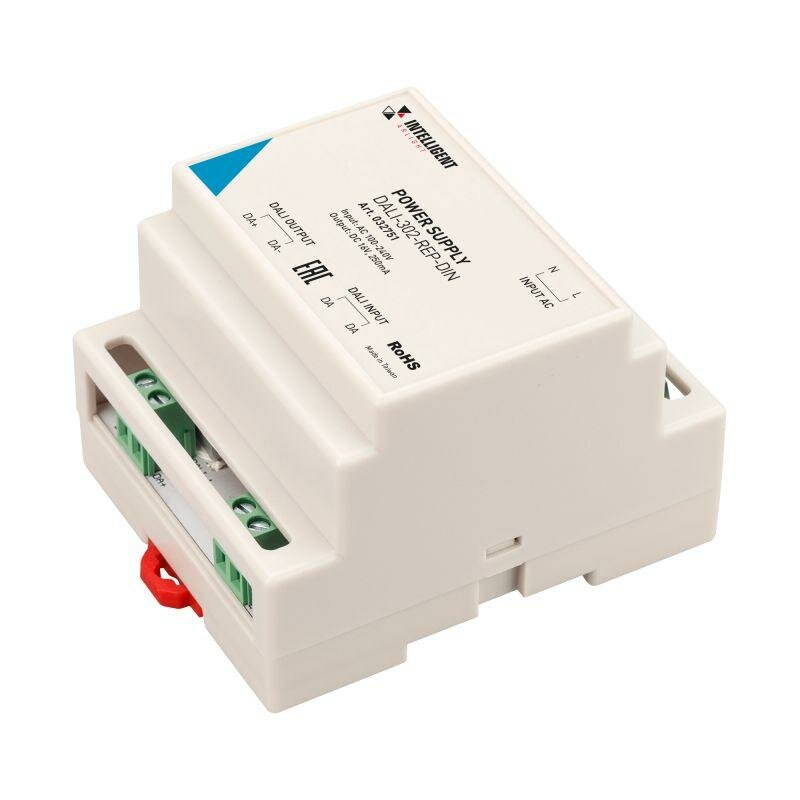 Блок питания шины INTELLIGENT ARLIGHT DALI-302-REP-DIN 230В 250мА IARL IP20 пластик Arlight 032751
