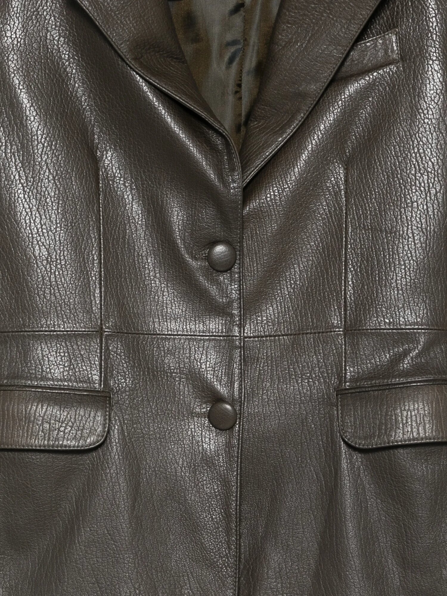 Куртка Manokhi Textured-finish leather jacket, размер 34 — фото 1