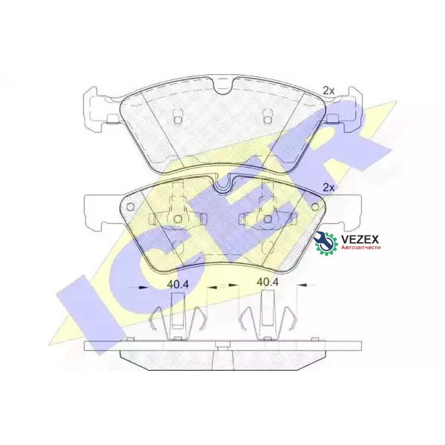 ICER 181771 181771 колодки дисковые передние !\ MB W164/W251 3.5-3.0DCi 05>#